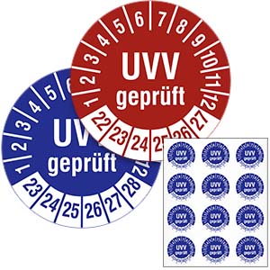 Inspection Date Labels: UVV | Labelident.com