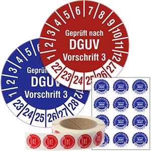 Inspection Date Labels: DGUV| Labelident
