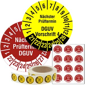 Inspection Date Labels: DGUV| Labelident
